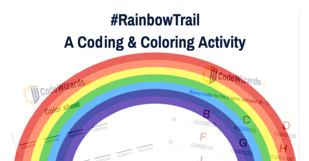 #RainbowTrail: Free Coding & Coloring Activity for Kids